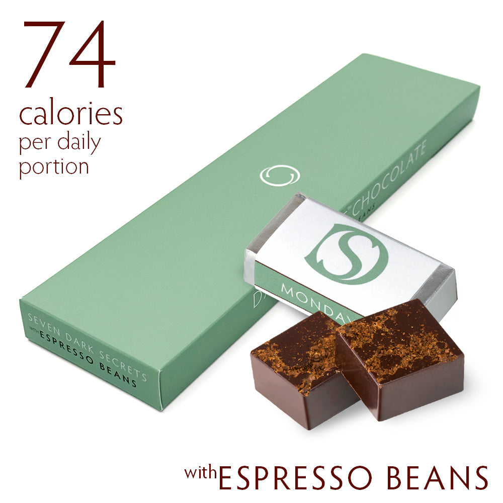DARK SECRET® chocolate with Espresso Beans - One 7 day box – The ...